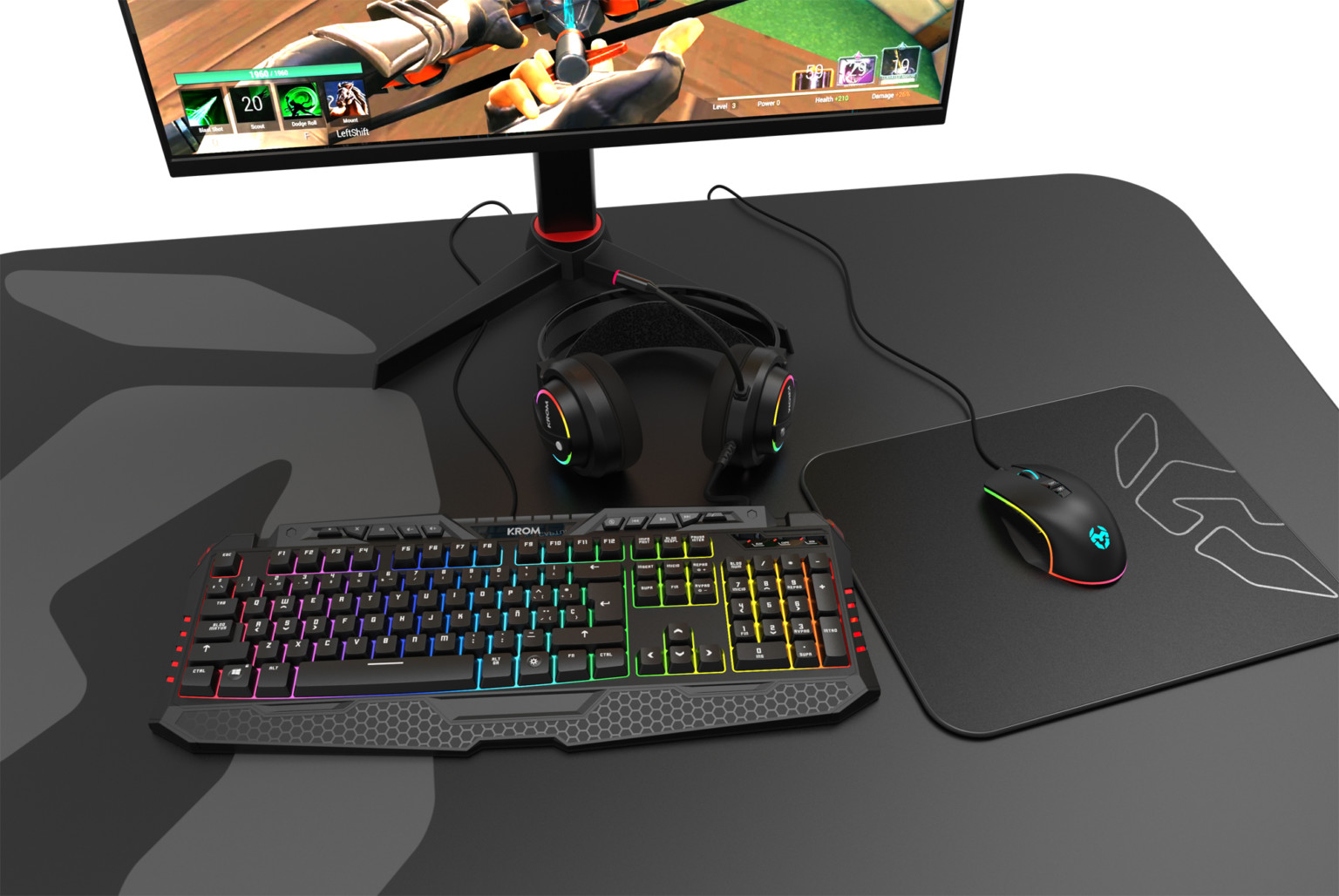 Krom presenta Kritic, un completo pack de periféricos gaming RGB - PowerUps