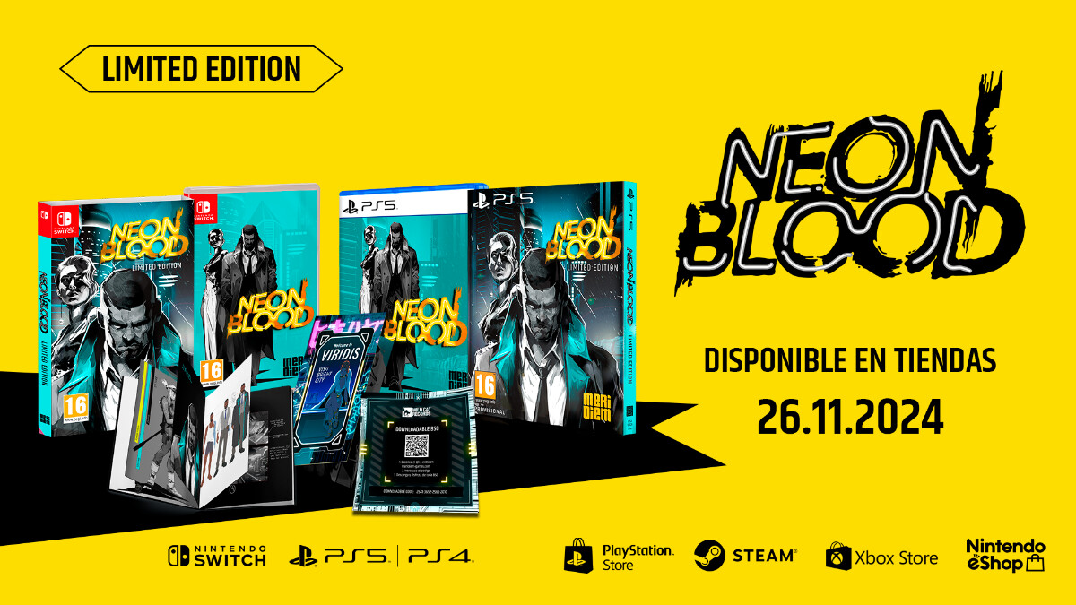 Desvelada la fecha de lanzamiento de Neon Blood - PowerUps