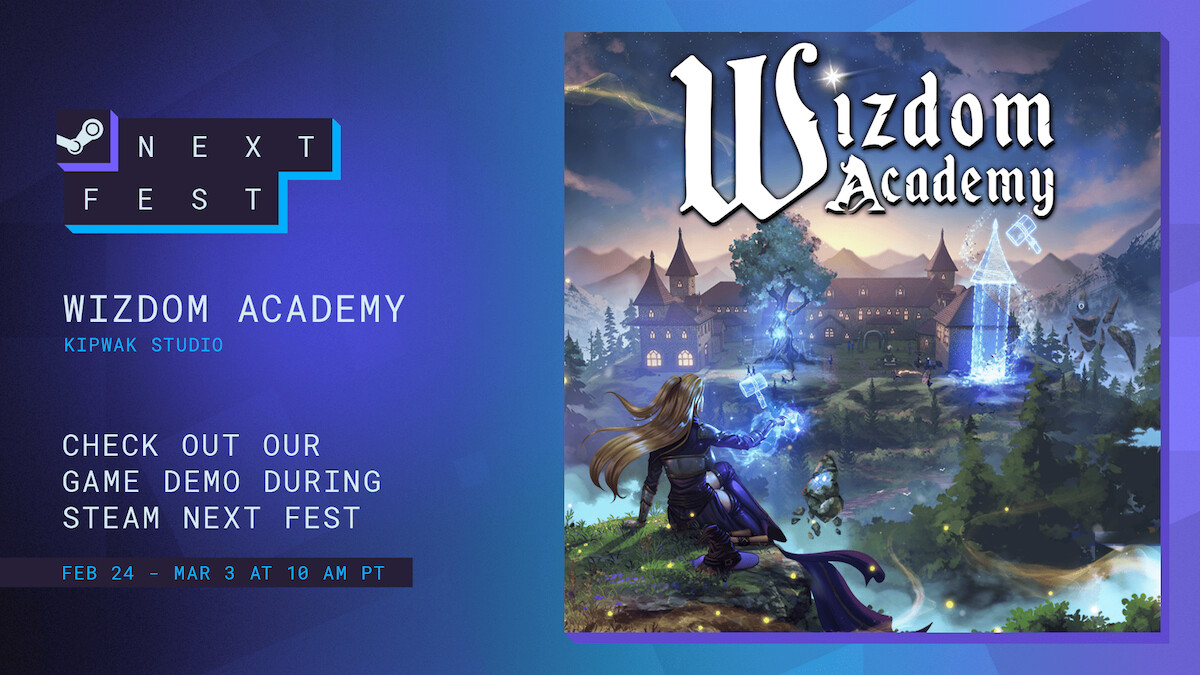Wizdom Academy continúa su mágico viaje en el Steam Next Fest - PowerUps