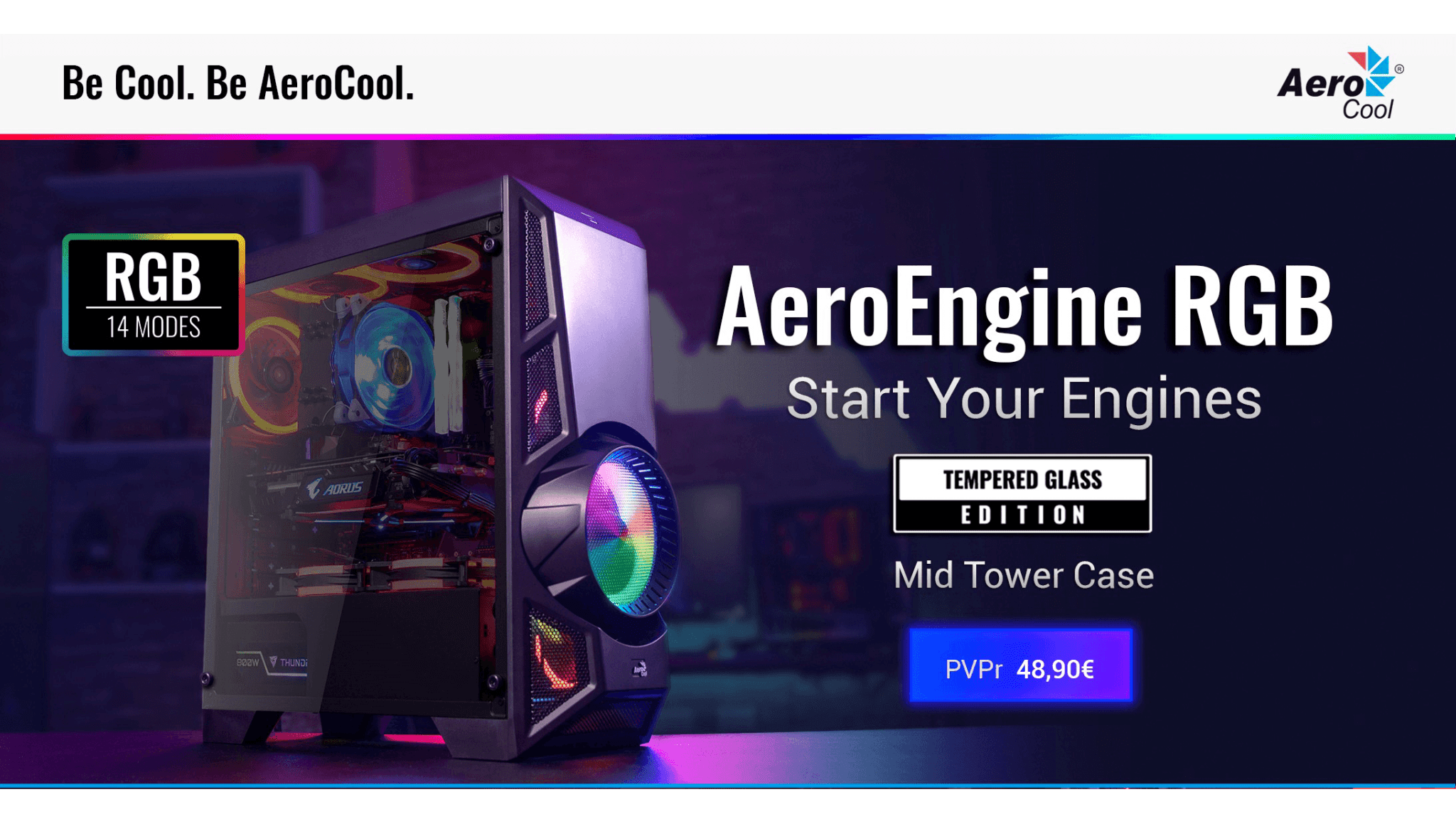 Aerocool presenta su chasis AeroEngine RGB - PowerUps