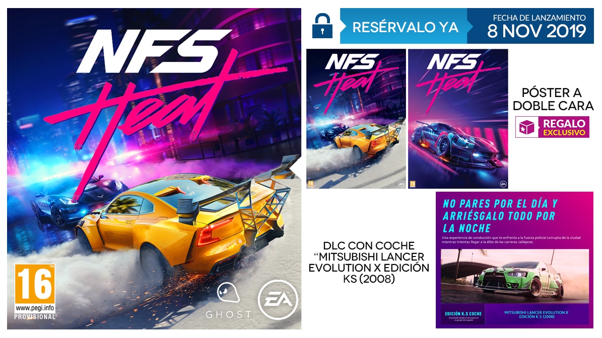 Póster a doble cara y contenido exclusivo al reservar NFS HEAT en GAME ...